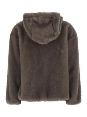 Herno Hooded Eco-leather Jacket - Gray