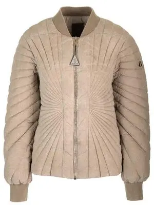 Moncler Radiance Flight Down Filled Bomber Jacket - Cream