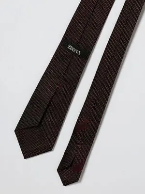 Zegna Polka Dot Silk Neck Ties - Red