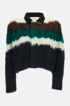 Sacai Chusen-dyed Knit Cardigan - Multicolor