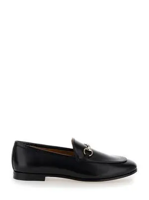 Gucci Jordaan Leather Horsebit Loafers - Black