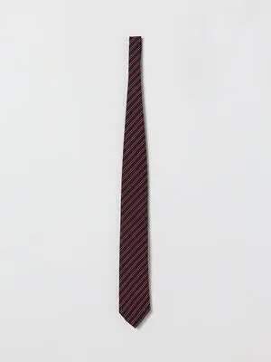 Zegna Striped Silk Tie - Red