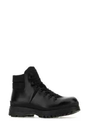 Prada Re-nylon And Leather Brixxen Ankle Boots