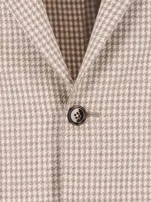 Tagliatore Houndstooth Blazer In Wool And Silk
