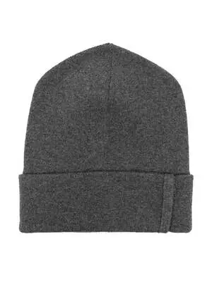 Brunello Cucinelli Ribbed Cashmere Beanie - Gray