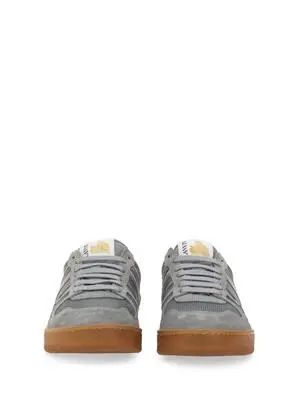 LANVIN Mesh, Suede And Nappa Leather Sneaker