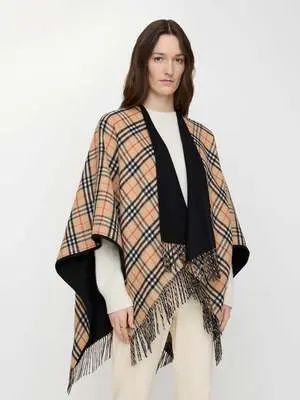 Burberry Reversible Check Wool Cape