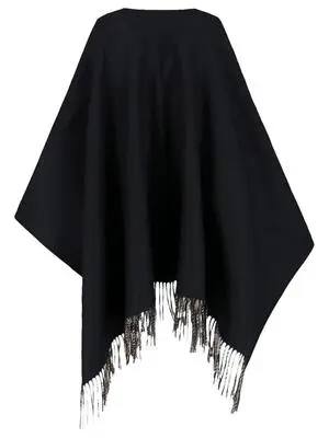 Burberry Reversible Check Wool Cape - Black