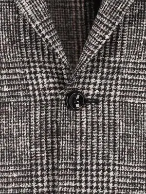 Tagliatore Prince Of Wales Alpaca Blend Blazer - Black