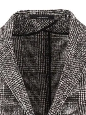 Tagliatore Prince Of Wales Alpaca Blend Blazer - Black