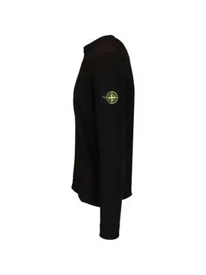 Stone Island Lightweight Organic Cotton Sweater - Black