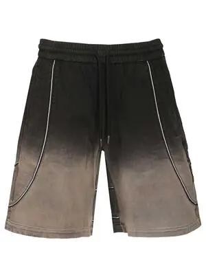 Off-White Cotton Shorts - Black