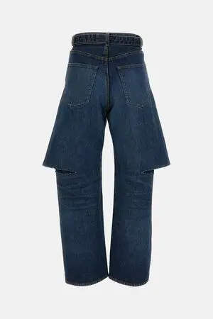 Sacai Layered Straight-leg Denim Pants - Multicolor