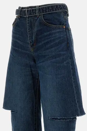 Sacai Layered Straight-leg Denim Pants - Multicolor