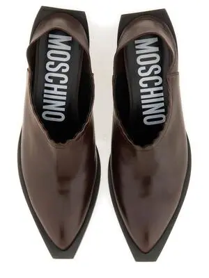 Moschino Shootie Cuban Heel - Brown