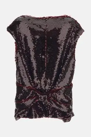 Simone Rocha Boxy Peplum Bow Detail Top - Multicolor