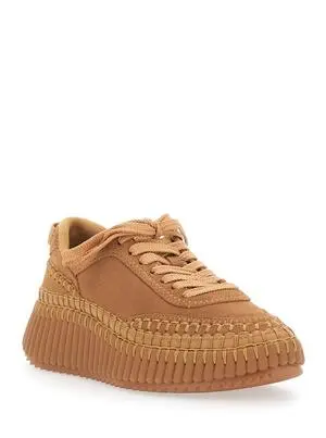 Chloé Suede Nama Platform Sneakers - Multicolor