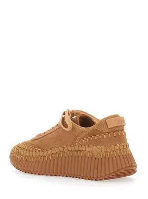 Chloé Suede Nama Platform Sneakers - Multicolor