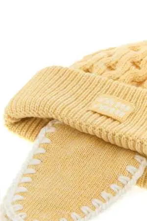 Miu Miu Pastel Wool Beanie Hat