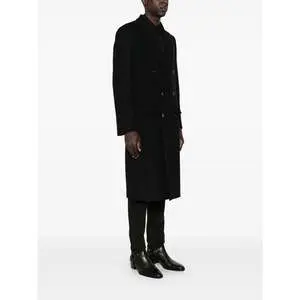 Saint Laurent Wool Blend Double-breasted Coat