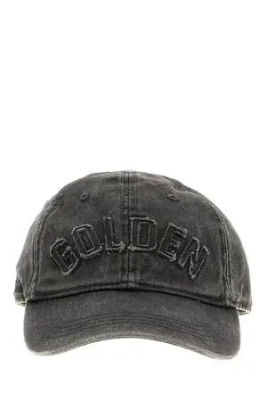 GOLDEN GOOSE Logo Applique Distressed Baseball Hat - Multicolor