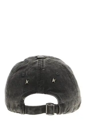 GOLDEN GOOSE Logo Applique Distressed Baseball Hat - Multicolor