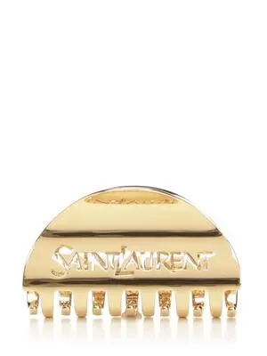 Saint Laurent Brass Claw Clip - Gold