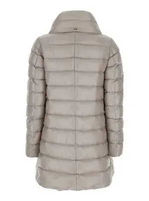 Herno Amelia' Down Jacket With High Collar With Buttons In Tech Fabric For