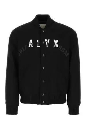 1017 Alyx 9sm Alyx Men Black Wool Blend Bomber Jacket Multicolor