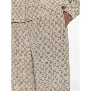 Gucci Gg Supreme Silk Palazzo Pants