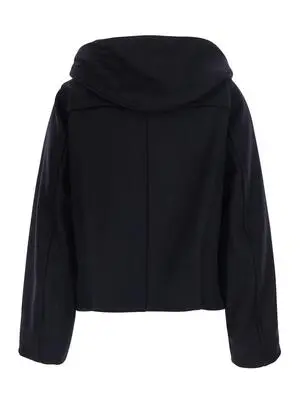 Isabel Marant Étoile Blue Jacket With Hood And Toggle Closure On The Front In Wool And Cashmere For - Multicolor