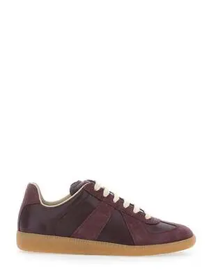 MAISON MARGIELA Low Top Sneakers In Leather And Suede For - Brown
