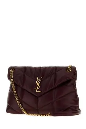 Saint Laurent Nappa Leather Medium Loulou Shoulder Bag - Red
