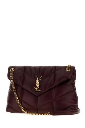 Saint Laurent Nappa Leather Medium Loulou Shoulder Bag - Red