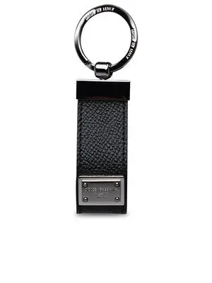 Dolce & Gabbana Leather Dauphine Keyring - Black