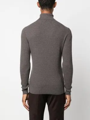 Tagliatore Wool Turtleneck - Gray
