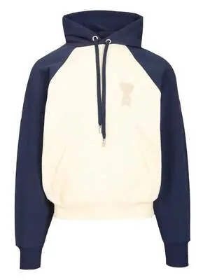 AMI Paris De Coeur Hoodie - White