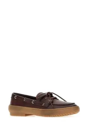 Miu Miu Chocolate Leather Loafers