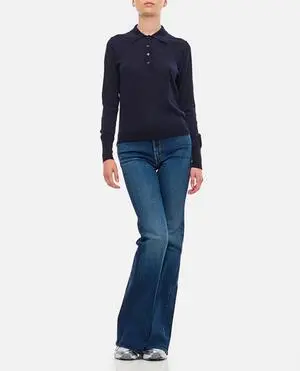 GOLDEN GOOSE Virgin Wool Knitted Polo Shirt - Multicolor