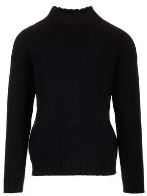 Tagliatore Two-tone Virgin Wool Sweater - Black