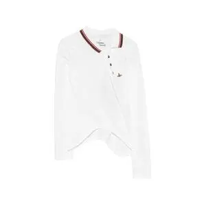 VIVIENNE WESTWOOD Long Sleeve Polo Top - White