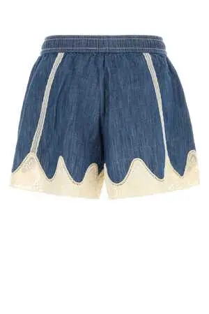 Zimmermann Denim Awaken Shorts - Blue