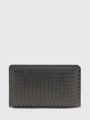 Bottega Veneta Agenda Intrecciato Leather Clutch - Brown