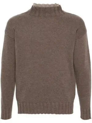 Tagliatore Bicolor Wool Sweater - Brown