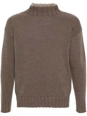 Tagliatore Bicolor Wool Sweater - Brown