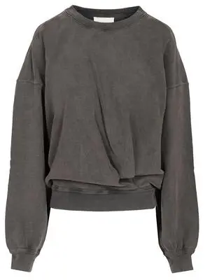 Isabel Marant Étoile Draped Cotton Sweatshirt - Black