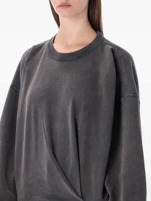 Isabel Marant Étoile Draped Cotton Sweatshirt - Black