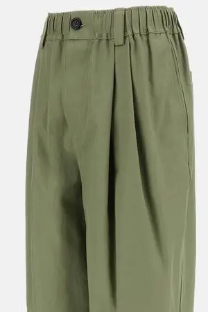 Marni Wide Leg Canvas Trousers - Multicolor