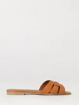 Saint Laurent Smooth Calf Leather Low-heeled Mule Sandals - Multicolor