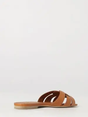 Saint Laurent Smooth Calf Leather Low-heeled Mule Sandals - Multicolor